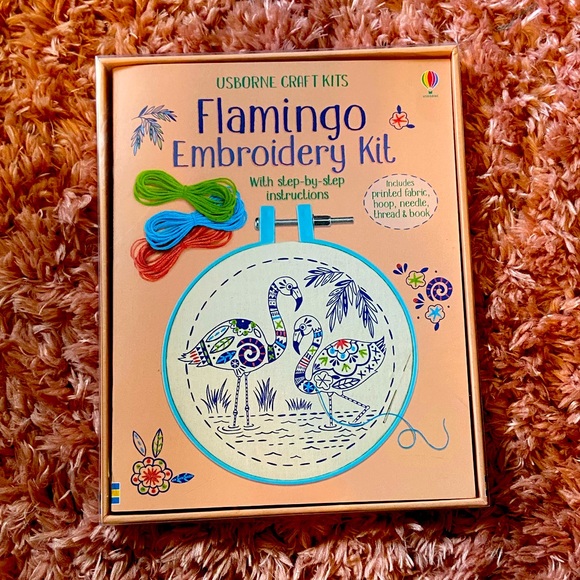 usborne | Other | Usborne Craft Kit Flamingo Embroidery Kit | Poshmark